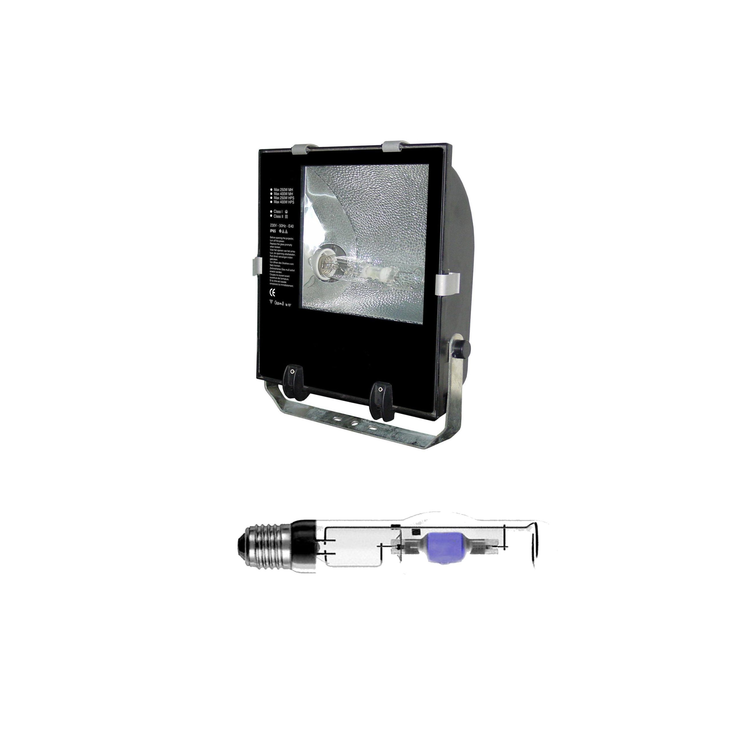 HQI 400W. A-symetrische blauw 2000k CEE huren - ALV Rent